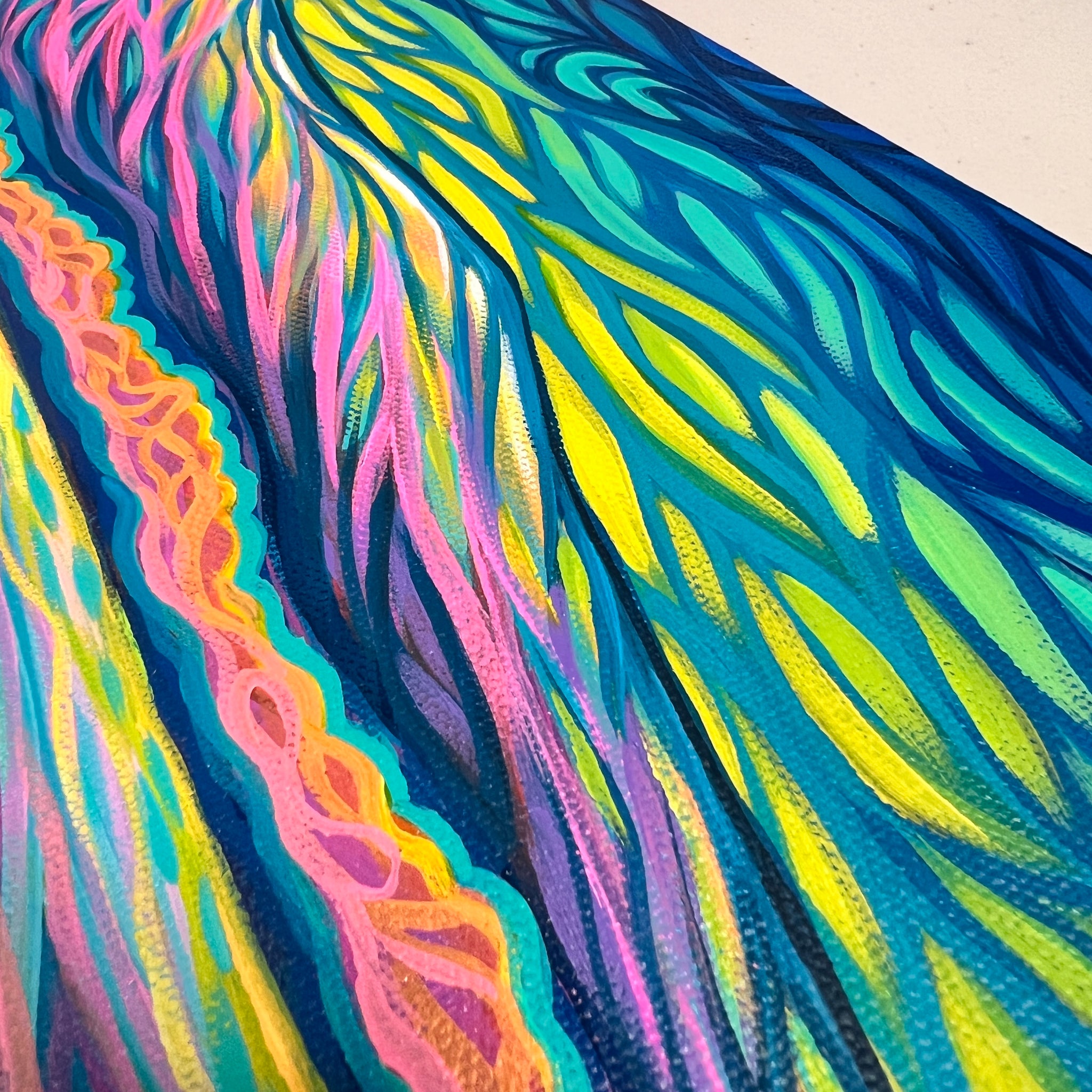 Stellar Vision, Mount Susitna Original Acrylic Painting– Amanda Rose Warren LLC