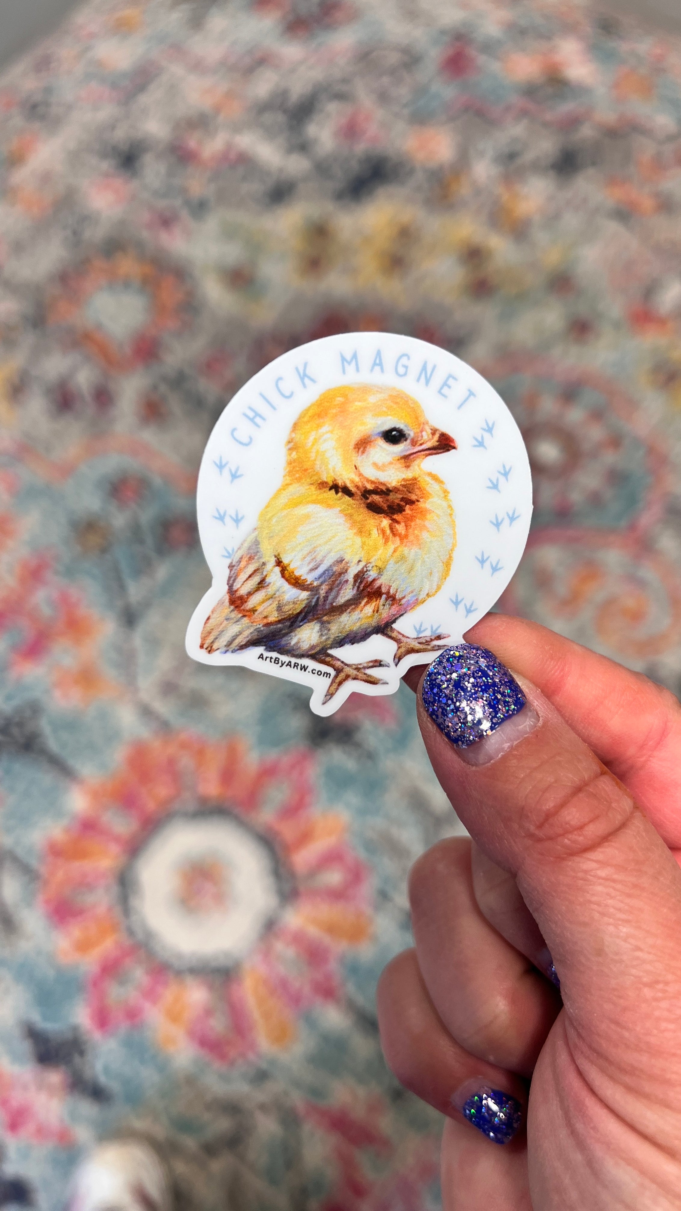 Chick Magnet Mini Waterproof Sticker| Amanda Rose Warren– Amanda Rose ...