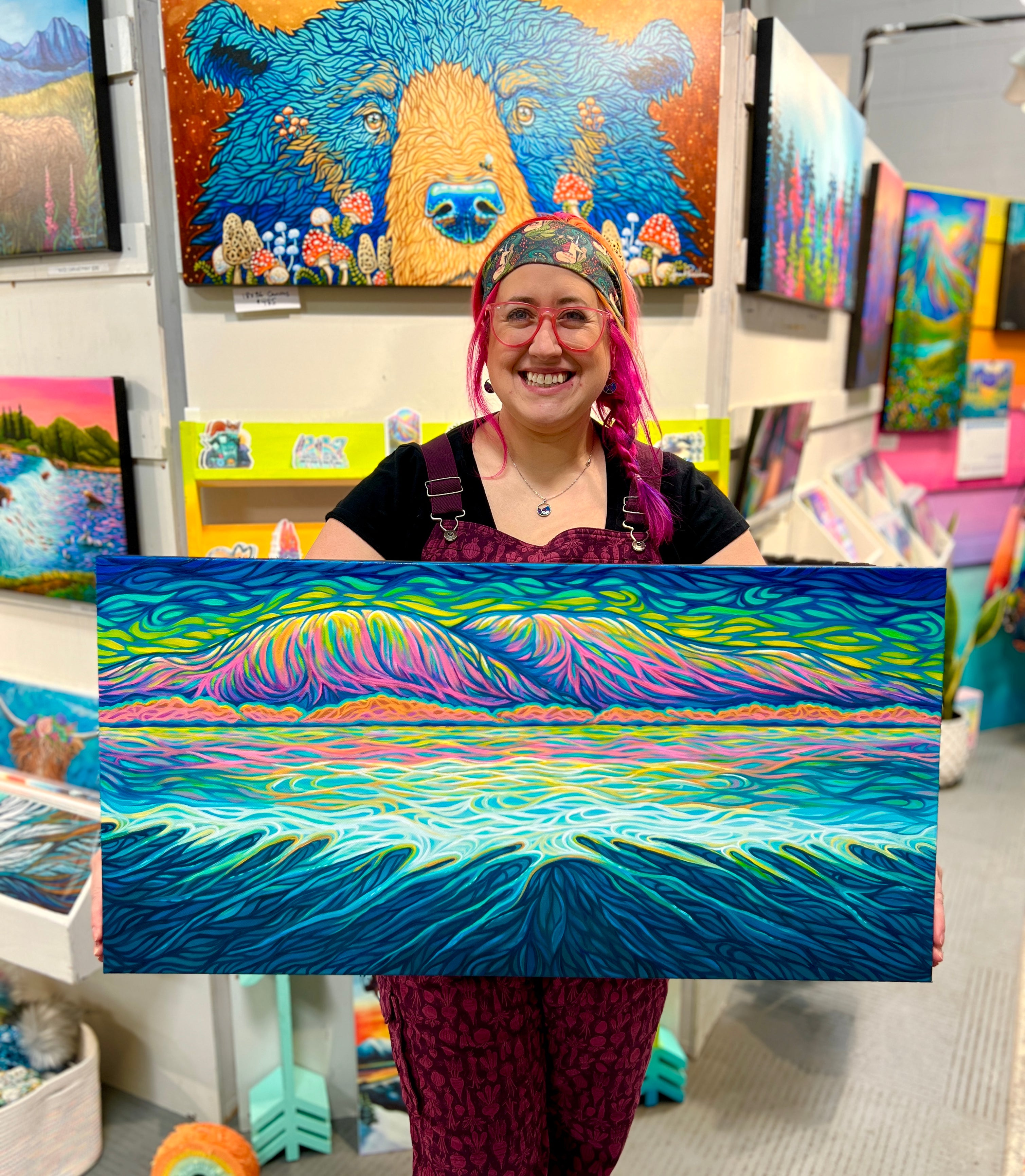 Stellar Vision, Mount Susitna Original Acrylic Painting– Amanda Rose ...