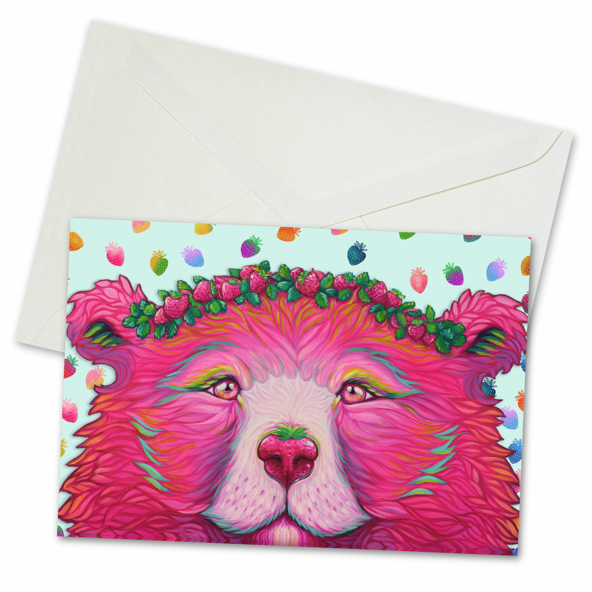 Strawbeary Delight Greeting Card| Amanda Rose Warren– Amanda Rose ...