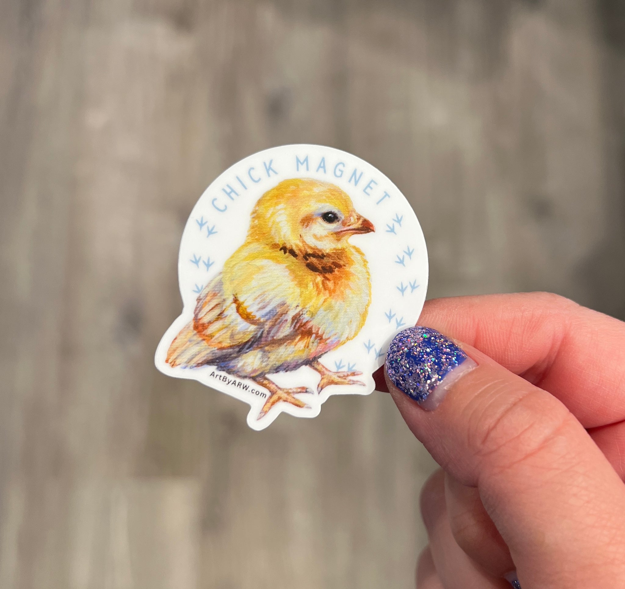 Chick Magnet Mini Waterproof Sticker| Amanda Rose Warren– Amanda Rose ...