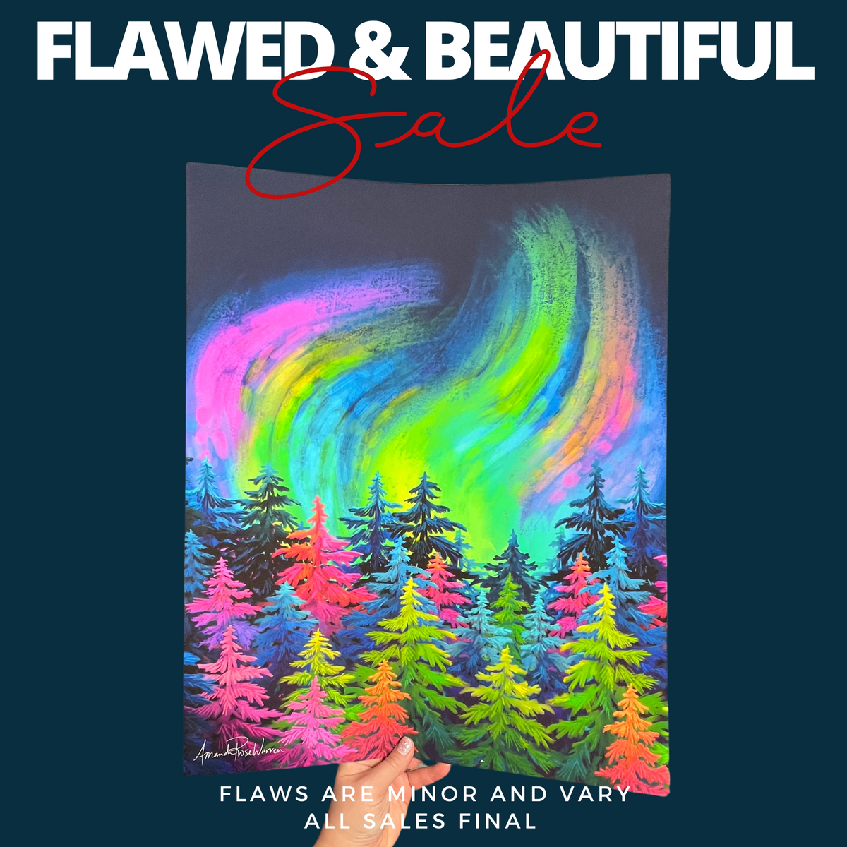 Flawed & Beautiful 16x20 Lovely Aurora Paper Art Print– Amanda Rose Warren LLC