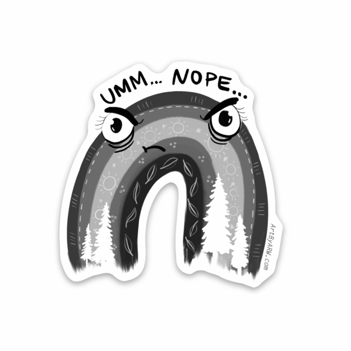 Umm...Nope...Mini Waterproof Sticker| Amanda Rose Warren– Amanda Rose ...