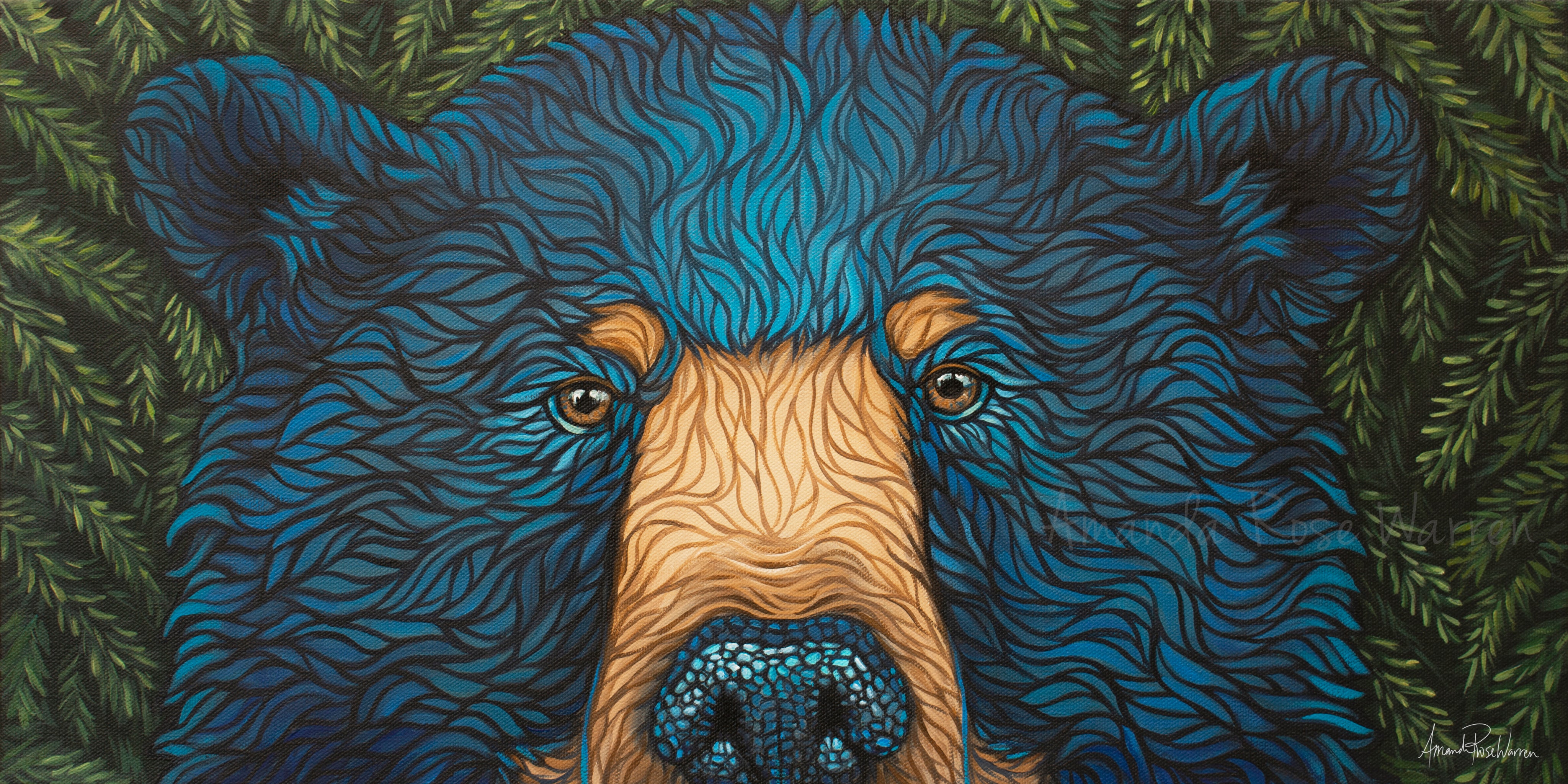Wild Bluebeary Bear Eyes Fine Art Print| Amanda Rose Warren– Amanda ...